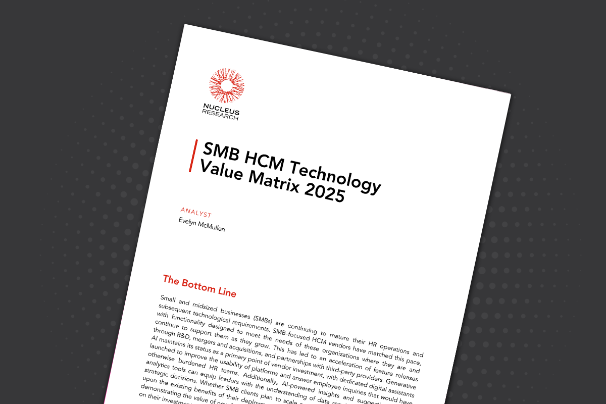 2025 Nucleus Research HCM Value Matrix Report